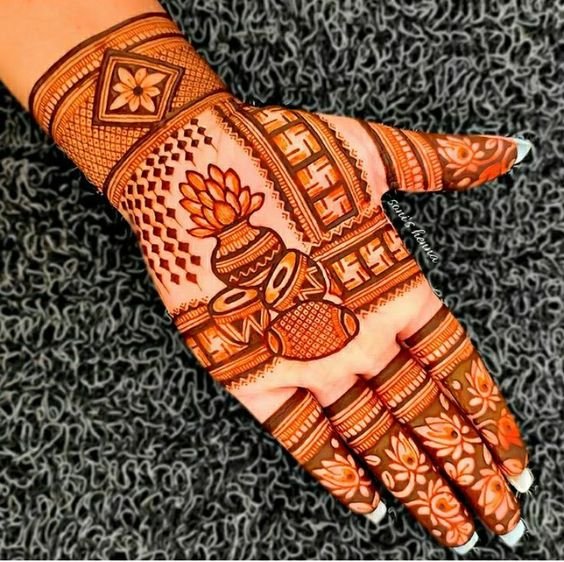 Best 12 Front Hand Mehndi Designs | Easy Mehndi Designs Front Hand ...